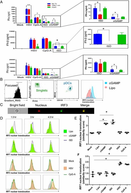 Triggering Of The Cgas Sting Pathway In Human Plasmacytoid Dendritic